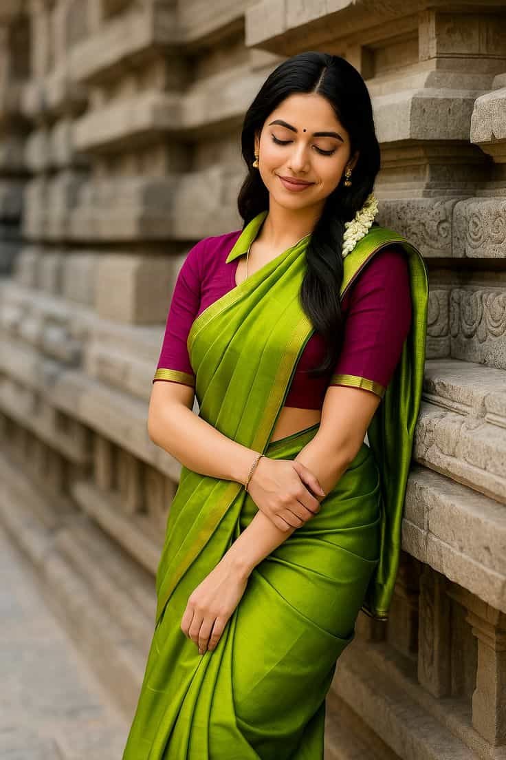 How to Choose the Perfect Border Blouse Design for Any Saree - Blouse Desgins